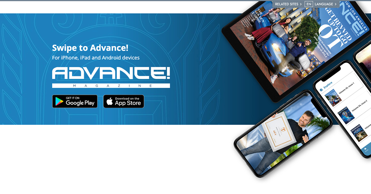 Get the Advance! magazine app today | Advanced Organization Los Angeles